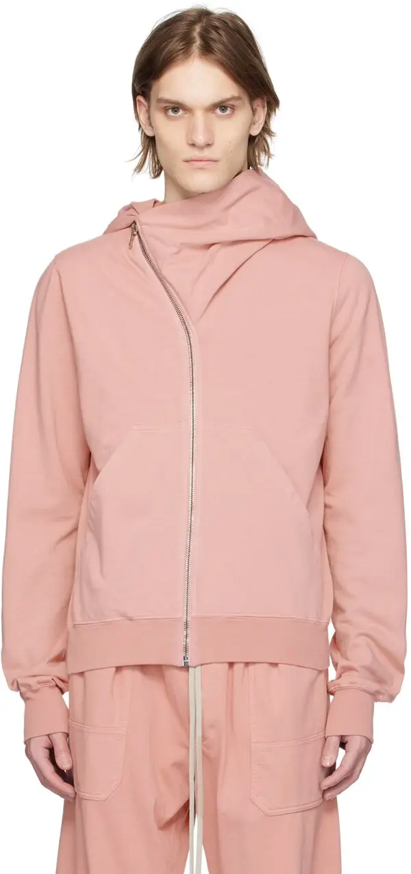 Rick Owens Pink Mountain Hoodie In 63 Faded Pink - 64% Off
